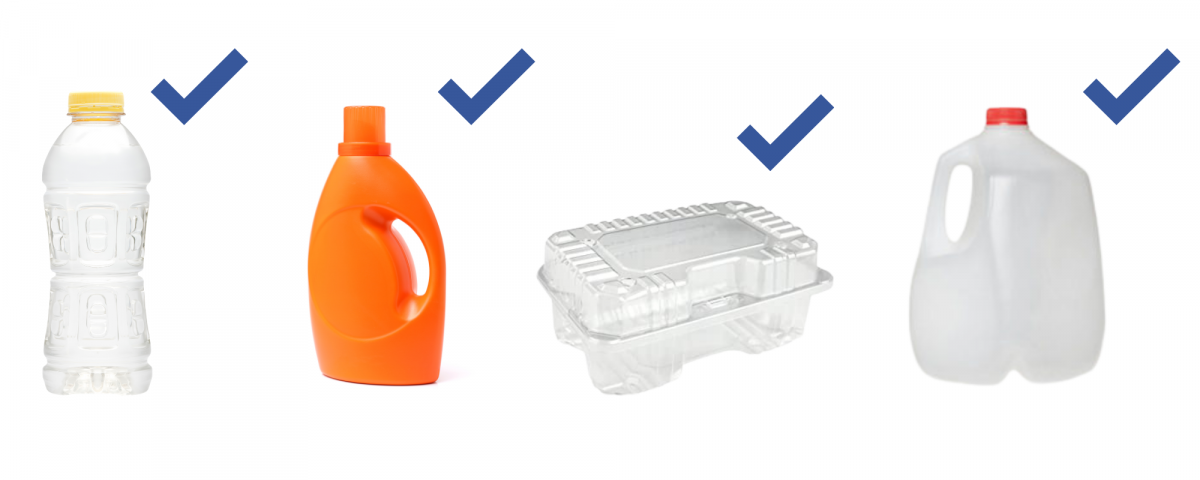 Recycled plastic containers store
