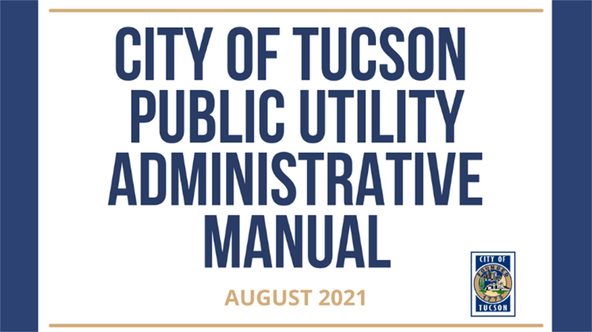 Public Utility Administrative Manual City of Tucson