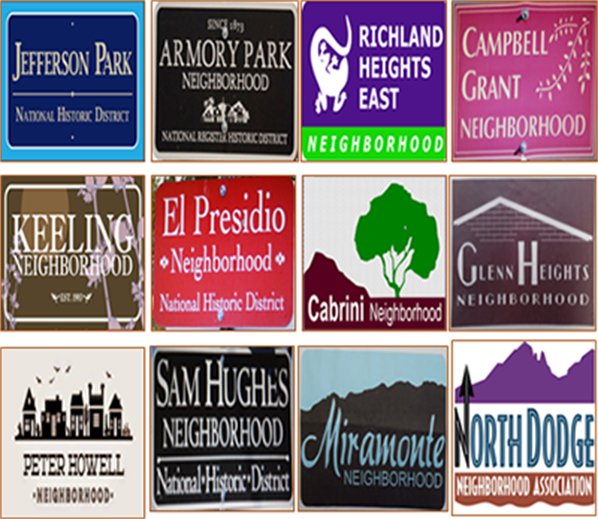 Neighborhood Identification Signs City of Tucson